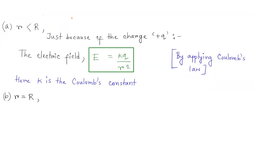 SOLVED: A point charge +q is at the center of a spherical shell of radius R carrying a total ...