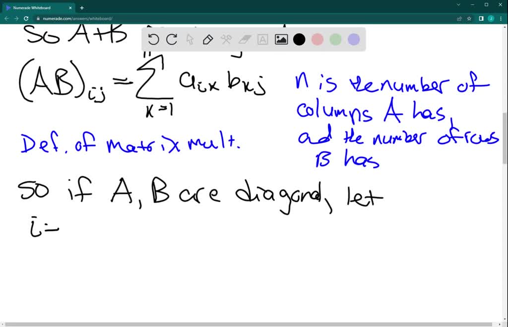 SOLVED: Prove that the sum, product, and scalar multiple of diagonal, scalar, and upper (lower ...