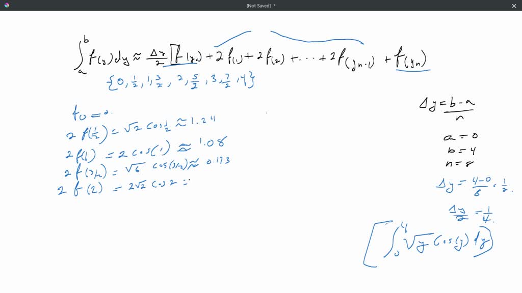 SOLVED: Do “C” only 4. Use the trapezoidal rule and Simpson's rule with n = 4, 8,... , 512 to ...