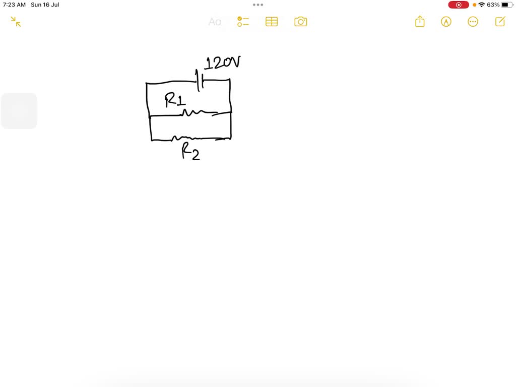 SOLVED: In a parallel circuit, if the source is 120 V and R1=24 ohms and R2=6 ohms, the voltage ...