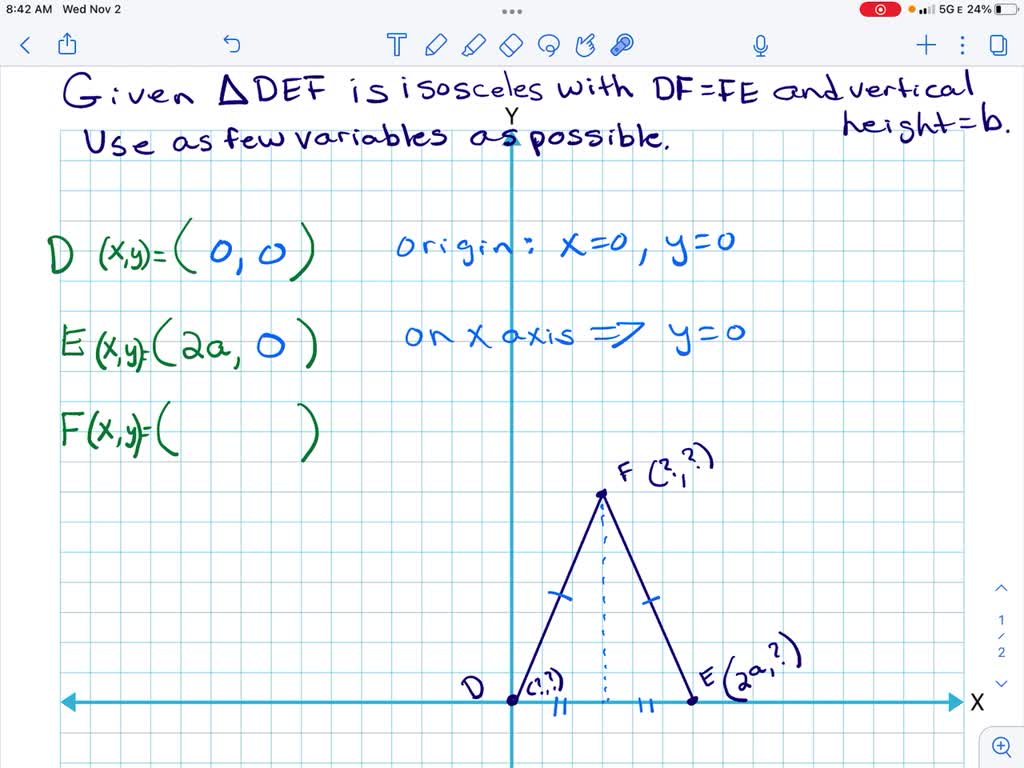 Solved Supply The Missing Coordinates For The Vertices Using As Few Variables As Possible