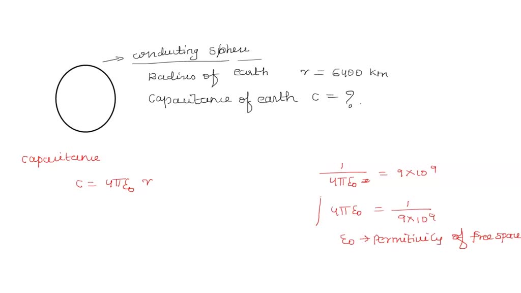 SOLVED: 'Calculate the capacitance of the Earth assuming it is a ...