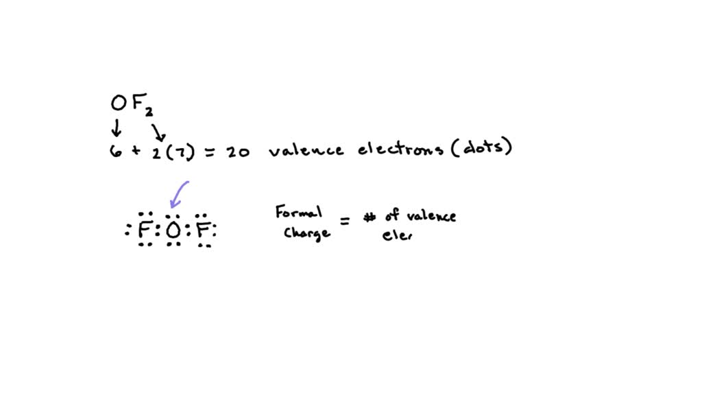 SOLVED: When O is the central atom of OF2 , the formal charge on the ...