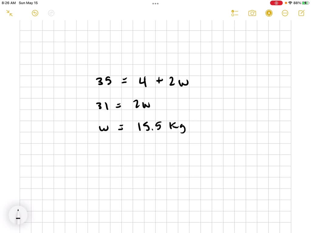 SOLVED: Carl is boarding a plane. He has 2 checked bags of equal weight ...