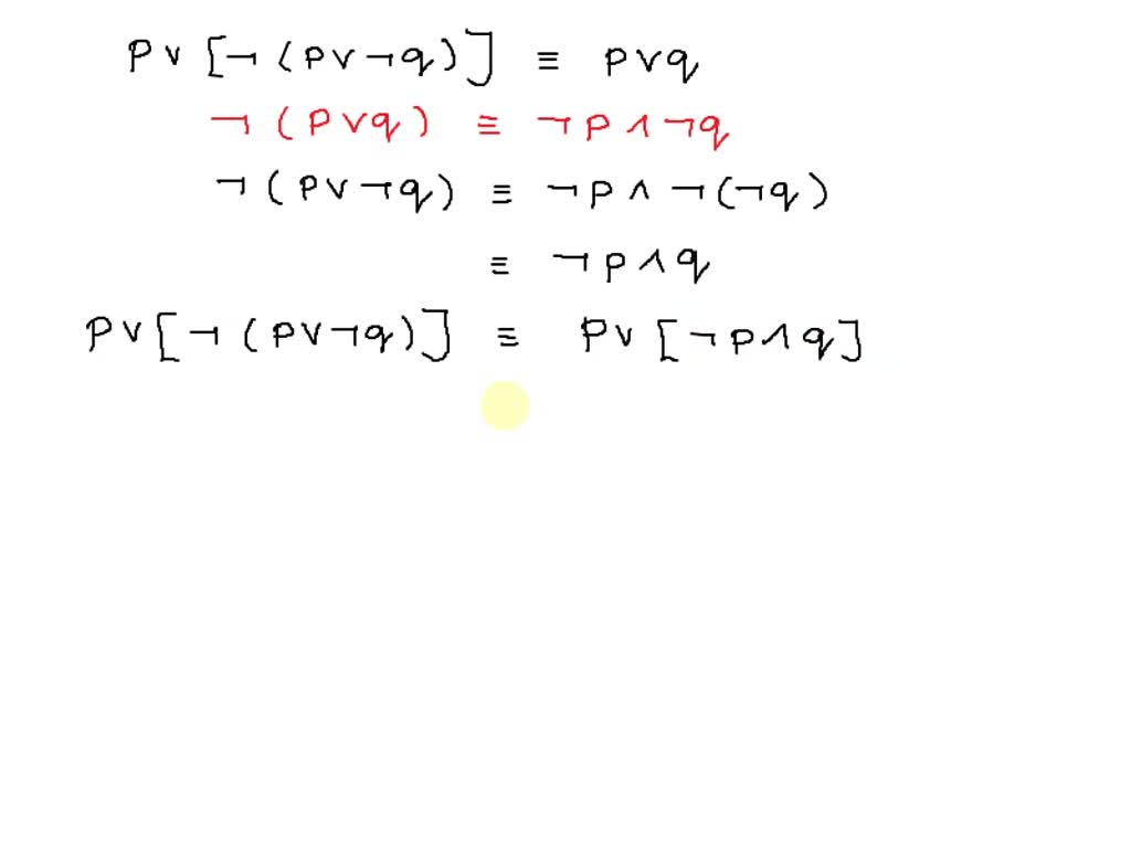 Solved Verify The Logical Equivalence By Laws Of Logical Equivalences