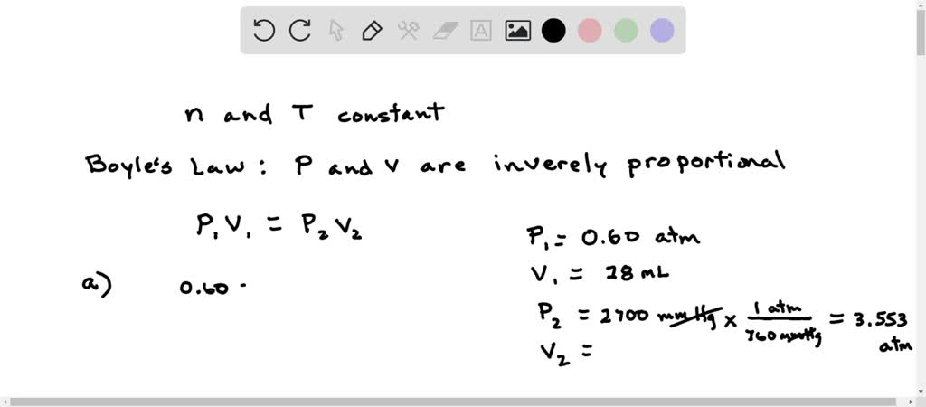 SOLVED: A sample of methane (CH4) has a volume of 28 mL at a pressure of 0.60 atm . What is the ...
