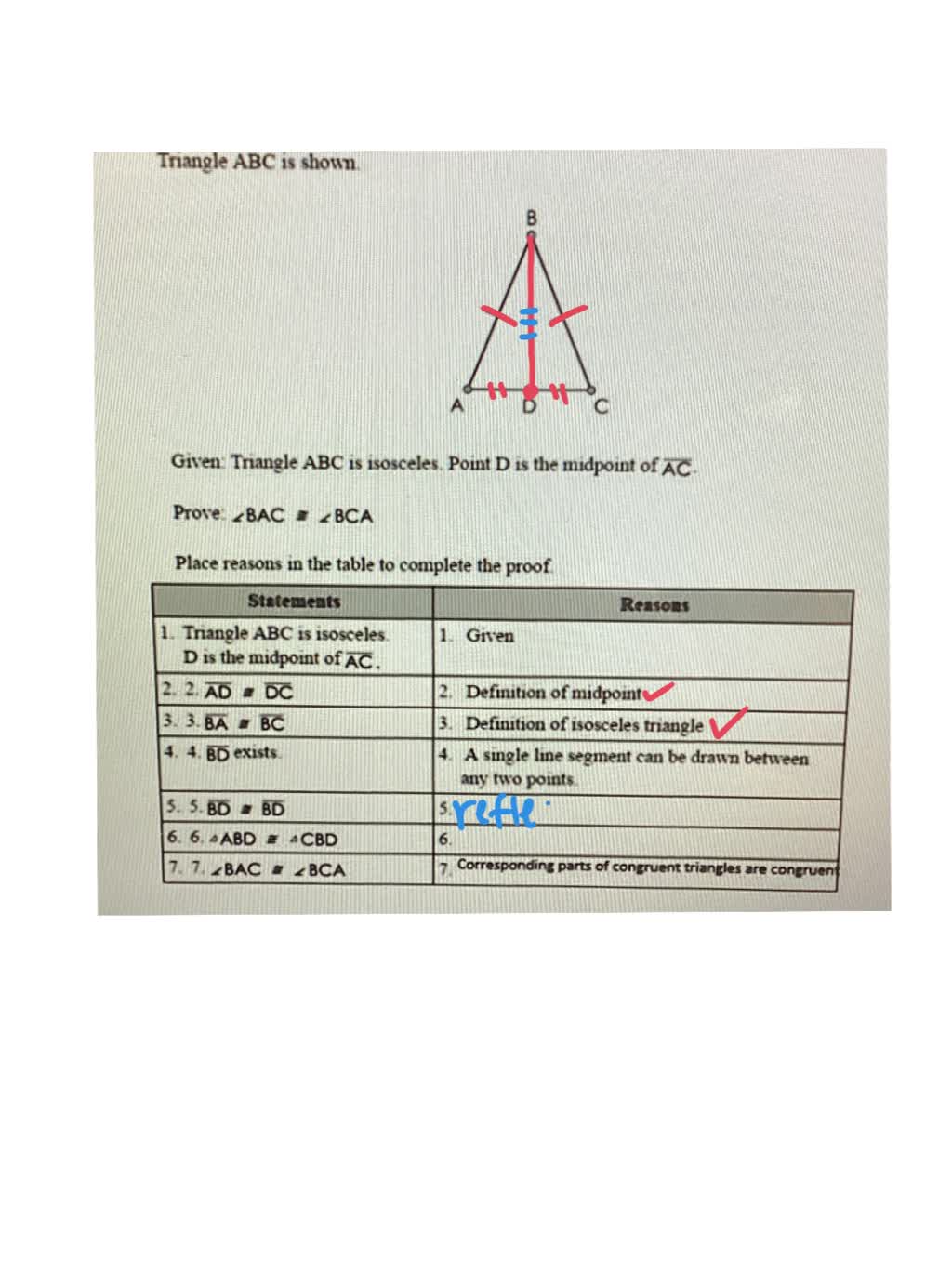 SOLVED: Help!!!!! Look at pics Question 3 (1 point) Triangle ABC is shown. Given: Triangle ABC ...