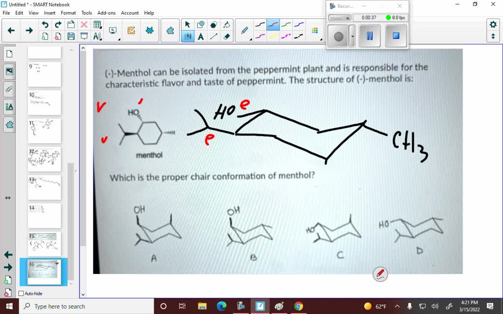 SOLVED: ( )-Menthol can be isolated from the peppermint plant and is ...