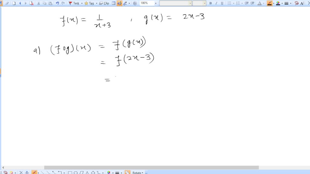 SOLVED: '(1) Consider the functions f,g: R - R defined by f(z) = r3 and g(x) = P/2x +1 . Find ...