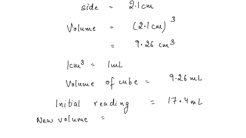 SOLVED: A graduated cylinder with an accuracy of Â±0.1 mL is filled to the 17.4 mL mark with ...