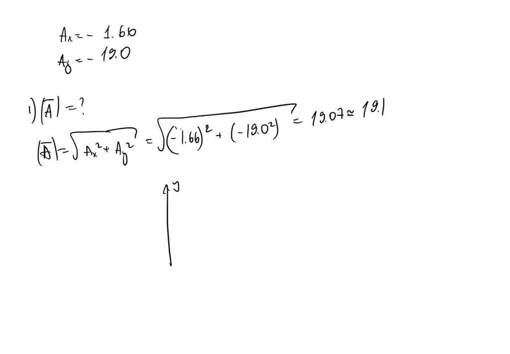 SOLVED: Texts: Vector A has components Ax = -16.1 and Ay = 4.32. What is the magnitude |A| of ...