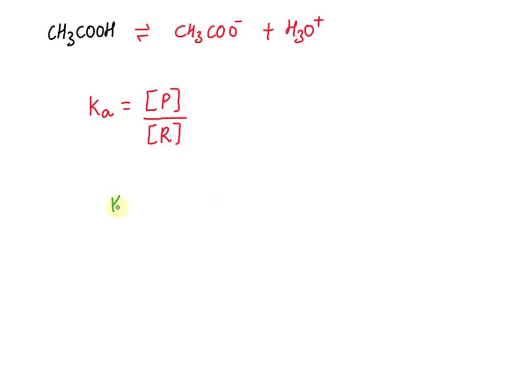 SOLVED: The correct equilibrium constant expression for dissociation of acetic acid is: [CH3COO ...