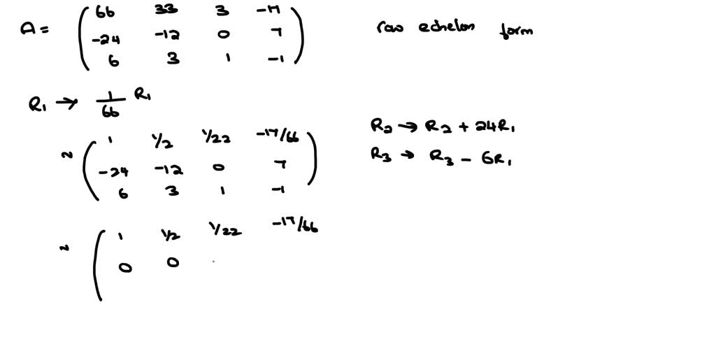 SOLVED: Texts: 2.(4 pts) The three types of matrix row operations and their notations are: ROW ...