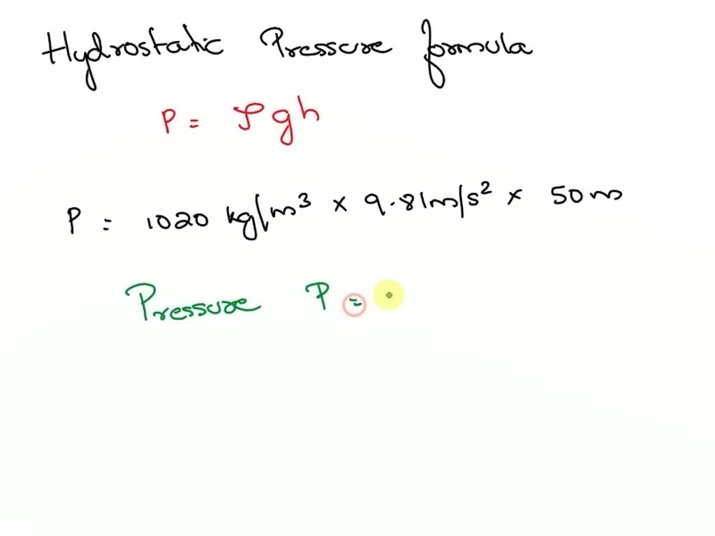 SOLVED: Calculate the pressure exerted on the walls of a submarine when it is submerged at a ...