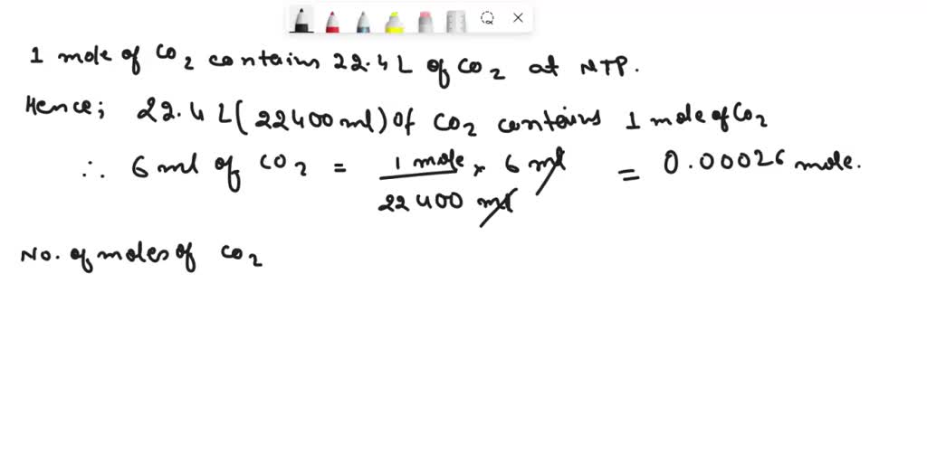 SOLVED: A test tube holds 6.0 mL of CO2. Calculate the mass of CO2 in ...