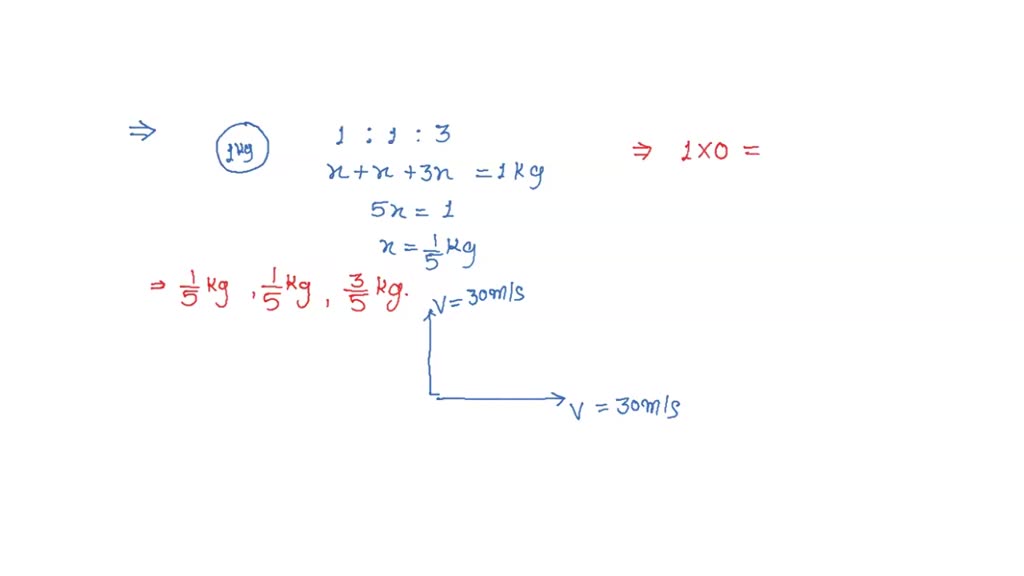 SOLVED: . A 1 kg stationary bomb is exploded in three parts having mass ...