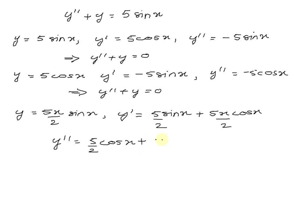 Solved Which Of The Following Functions Are Solutions Of The