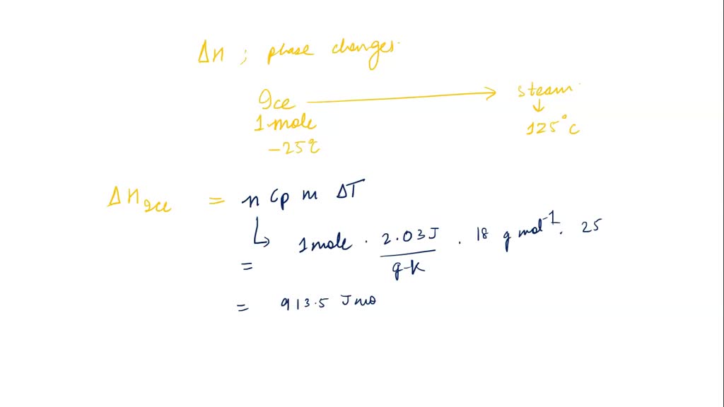 SOLVED: Calculate delta H for Temperature and Phase changes. Calculate ...
