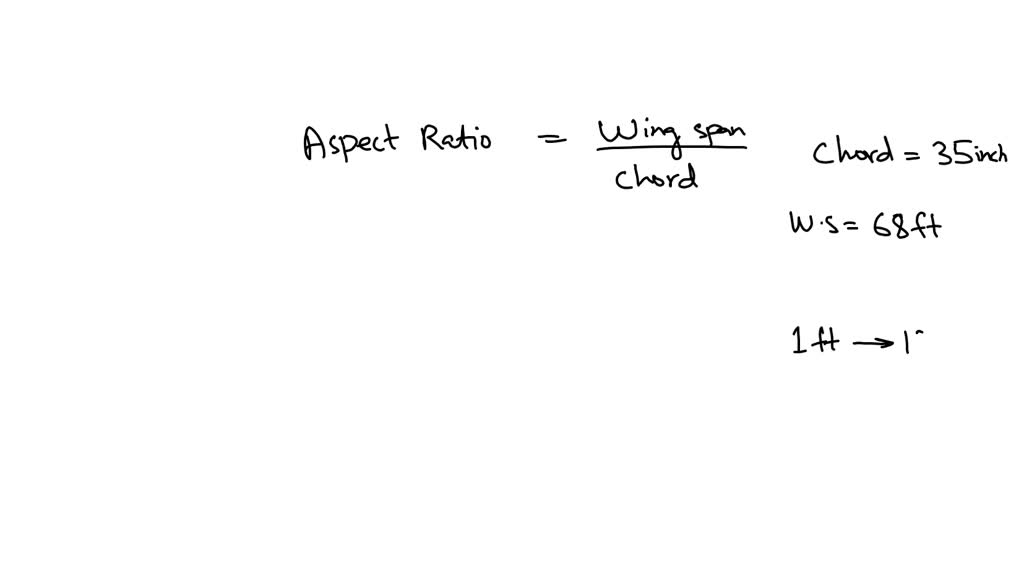 Solved What Is The Aspect Ratio Of An Airplane That Has A Wing Span Of