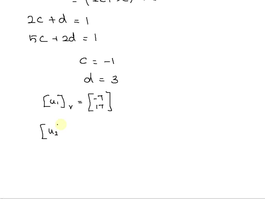 SOLVED: Q5. Consider the following two bases of R2: S = U1, U2 = (1,2 ...