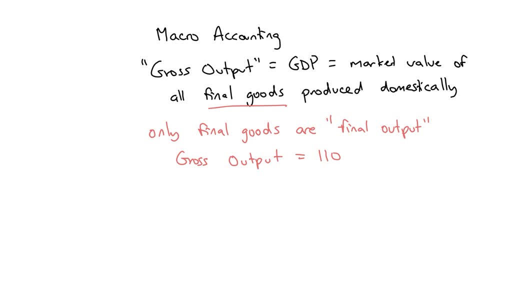 SOLVED: Gross output (GO) and GDP both measure resource extraction, production, distribution ...