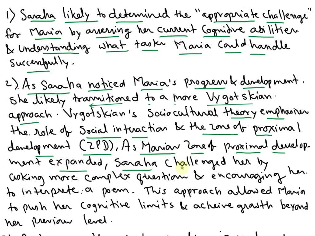 SOLVED: 188 CHAPTER Cognitive Development: Piaget and Vygotsky Sarah ...