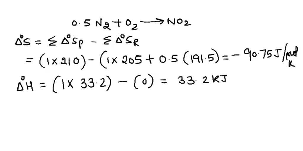 Solved Using Enthalpy Of Formation And Absolute Entropy Values From The Data Tables In The 0679