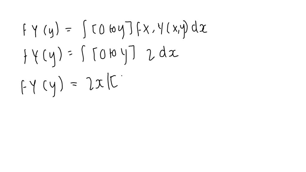 SOLVED: The joint probability density function of two random variables ...