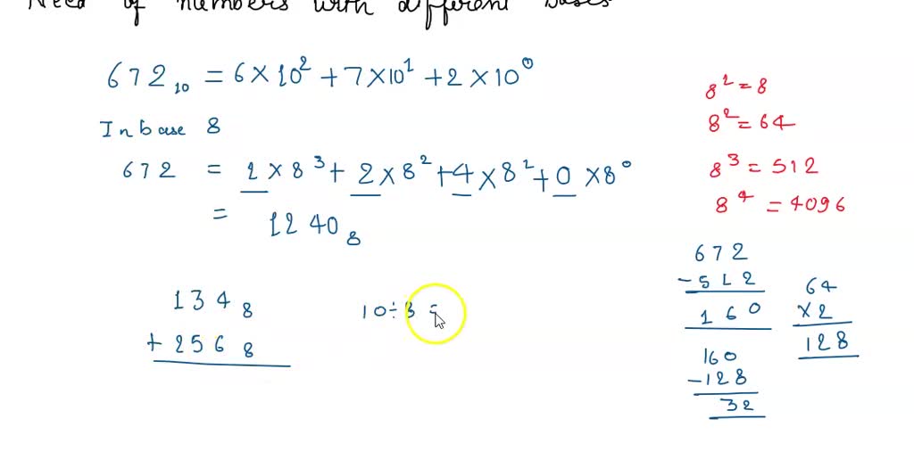 SOLVED: how to: Rewrite a number in a base other than ten. Add two or ...