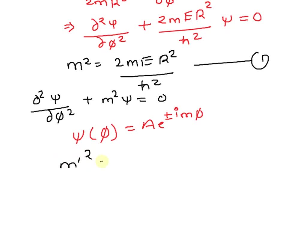 A What Is Schrodingers Equation For A Particle Of Mass M That Is