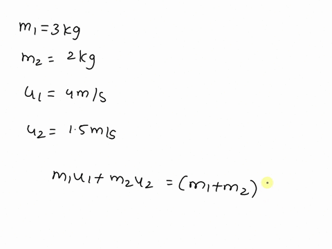 two particles of mass m1 and m2 having velocities u1 and u2 respectively make a head on ...
