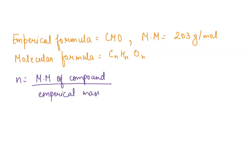 SOLVED: An organic compound that has the empirical formula CHO has a ...