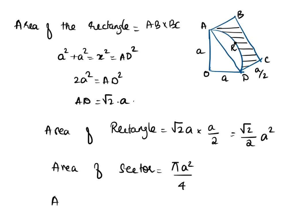 SOLVED: In the figure, ARD is an arc of a circle centered at point O ...
