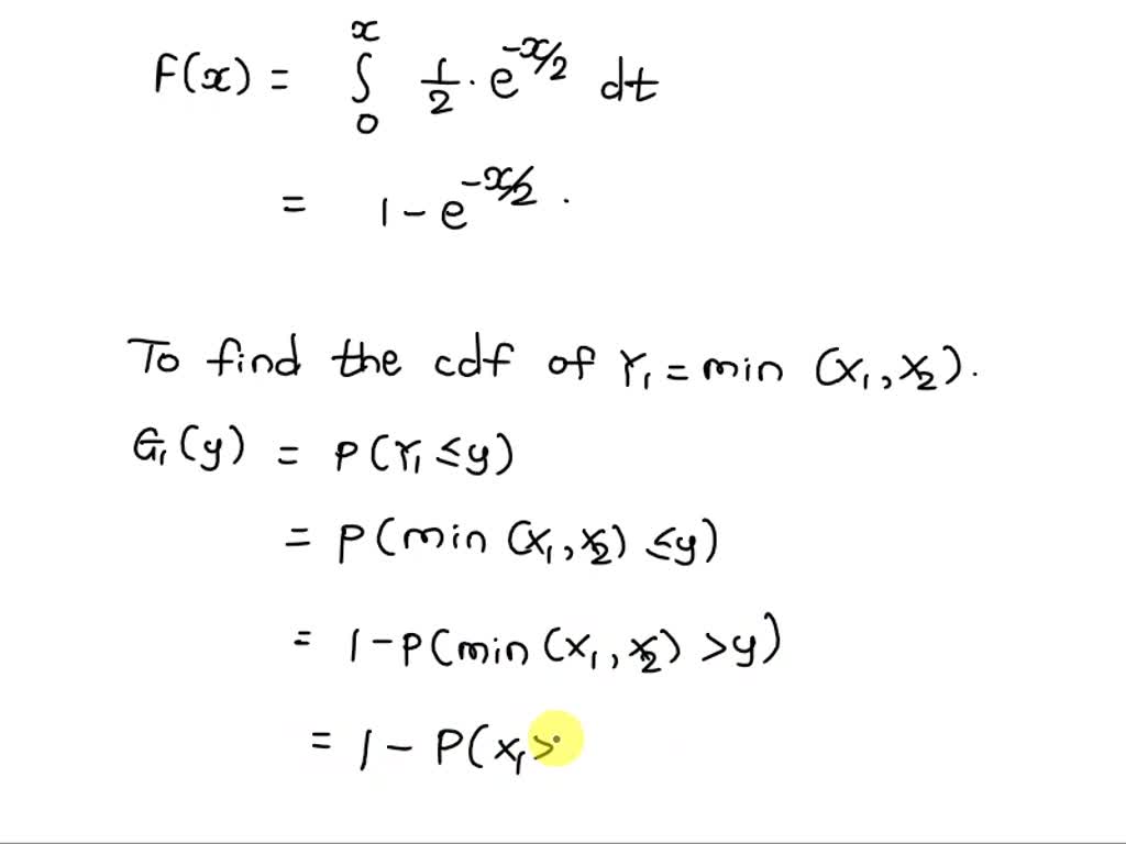 SOLVED: Problem 2: Two components operate in parallel in device, so the device fails when and ...