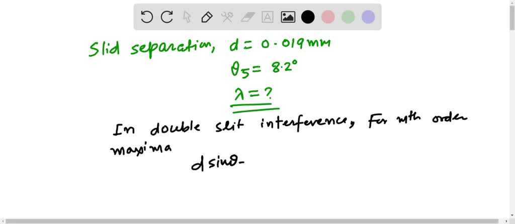SOLVED: Monochromatic light falling on two slits 0.019 mmmm apart ...