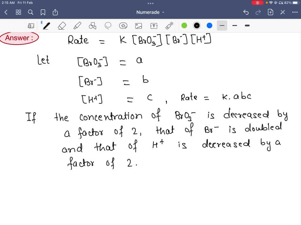SOLVED Consider The Reaction With The Rate Law Rate KBrO3 Br H 2 By solved-consider-the-reaction-with-the-rate-law-rate-kbro3-br-h-2-by