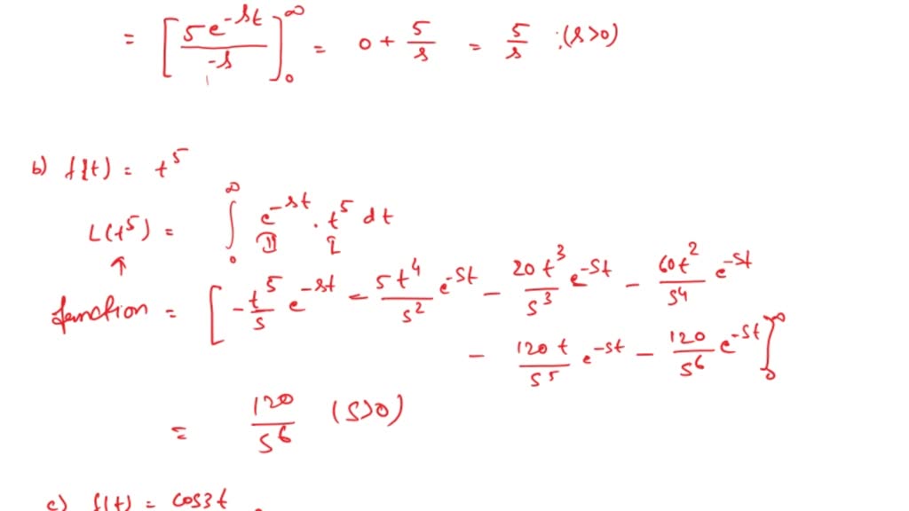 SOLVED: Using the definition of the Laplace transform, transform the following function: f(x ...