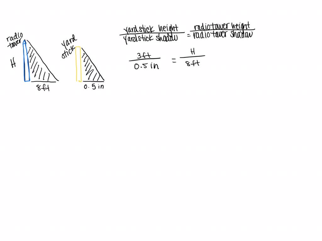 RADIO A radio tower casts an 8-foot-long shadow at the same time that a ...