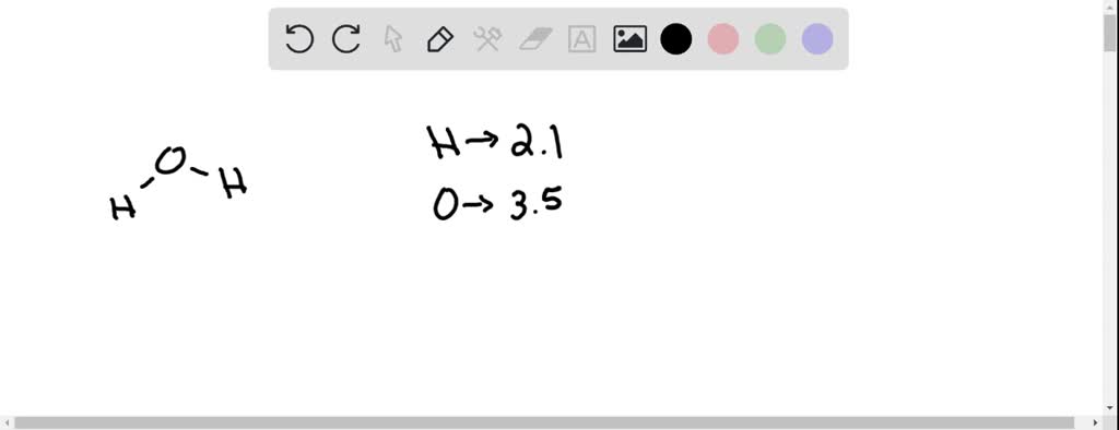 Given the electronegativity values of H(2.1) and S (2.5), illustrate ...