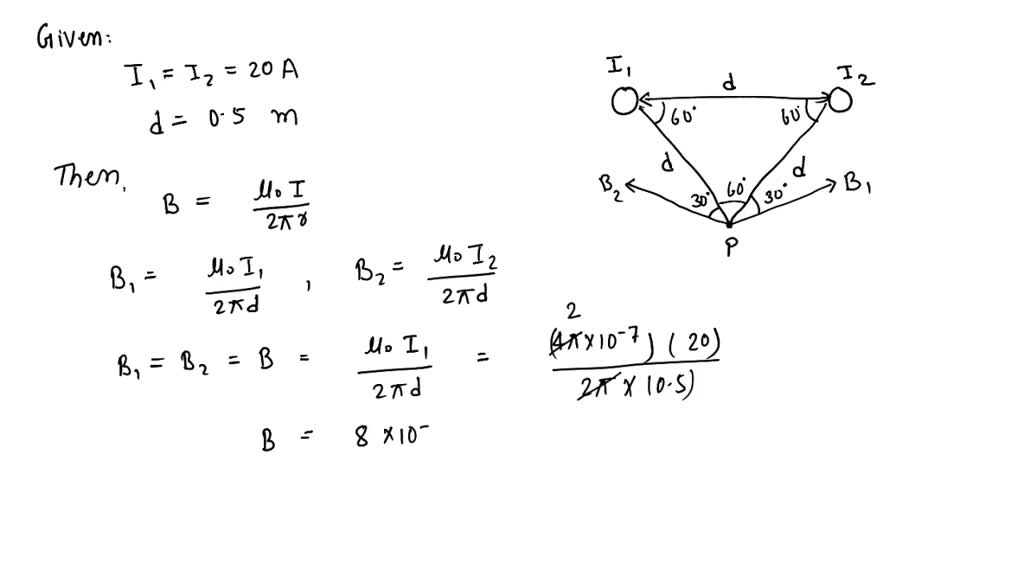 SOLVED: The figure shows two long, parallel current-carrying wires. The ...