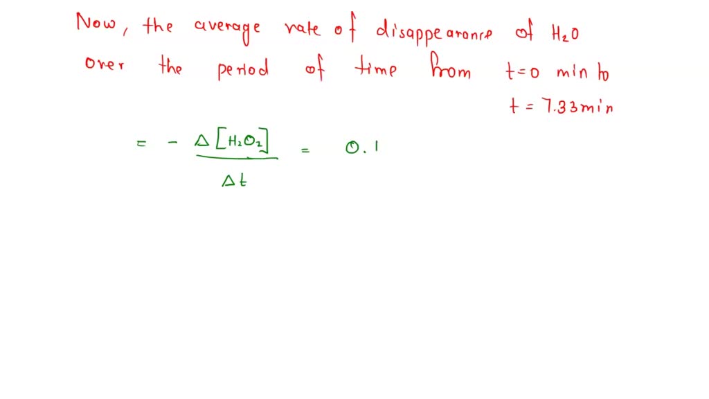 SOLVED: A. The decomposition of hydrogen peroxide in dilute sodium ...