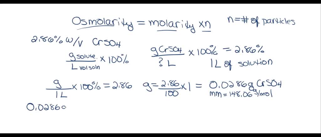 SOLVED: If an aqueous solution is 2.86% (w/v) in chromium(II) sulfate,CrSO4 , what is the ...