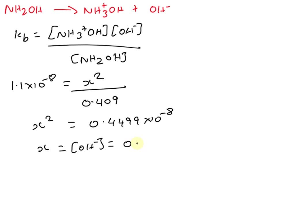 SOLVED: The hydronium ion concentration of an aqueous solution of 0.409 ...