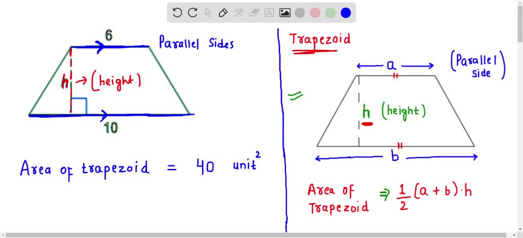 SOLVED: 'The area of the trapezoid is 40 square units. What is the ...