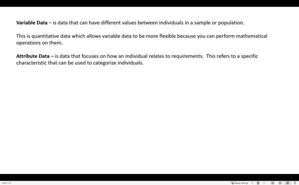 SOLVED: Clarify what you mean by an attribute and a variable with the help of examples.