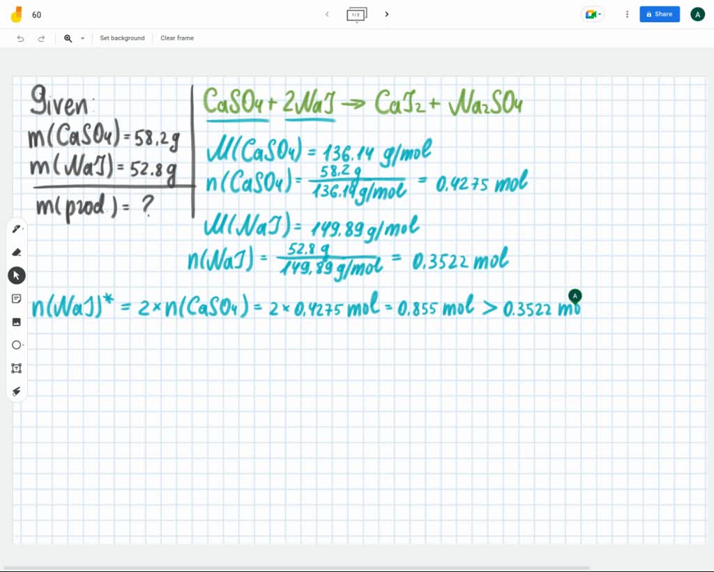 2. Consider the double displacement reaction between calcium sulfate ...