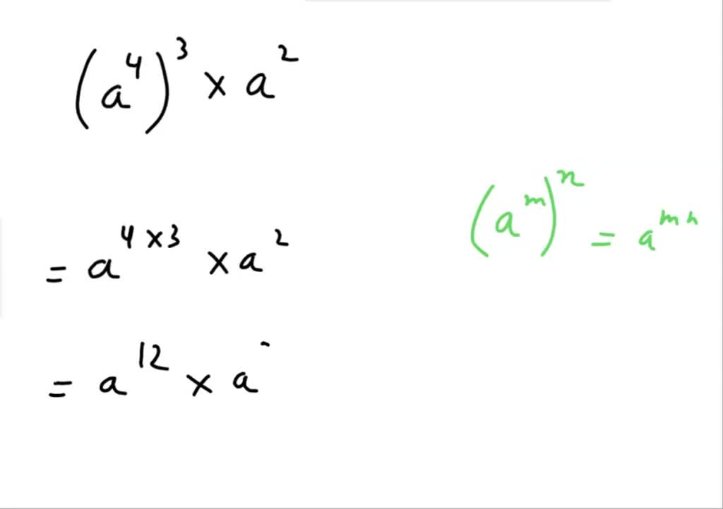 SOLVED: Use the properties of exponents to simplify the expression (a ...
