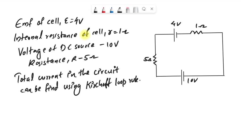SOLVED: A cell of E.M.F of 4v internal resistance 1 ohm is connected to ...
