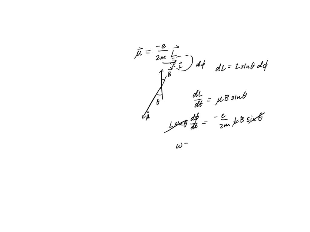 SOLVED: a) Prove the Larmor theorem; ie., that classical dipole u in ...