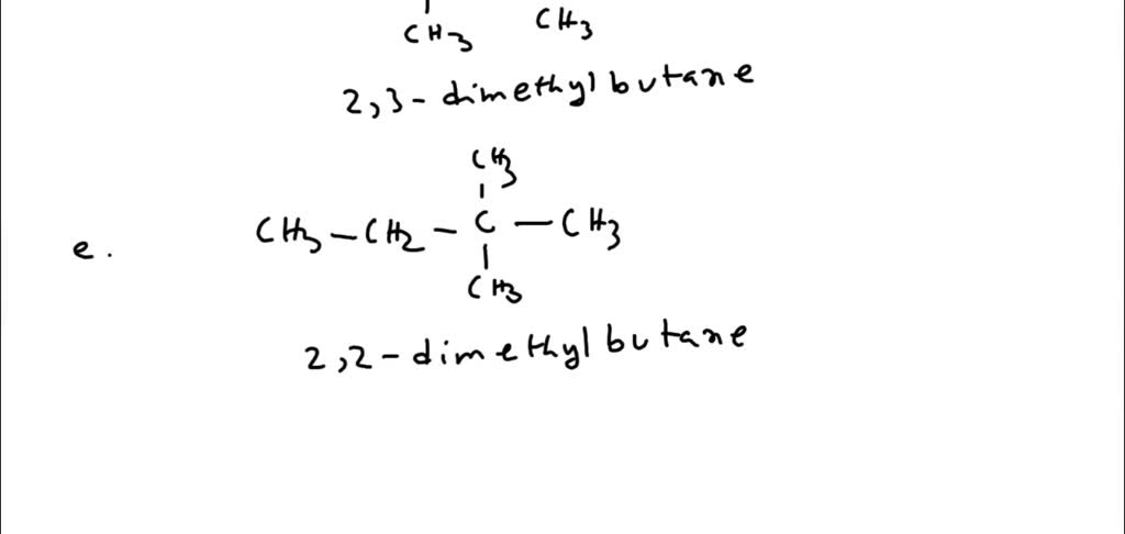 SOLVED: Draw and name the 5 different constitutional isomers of C6H14 ...